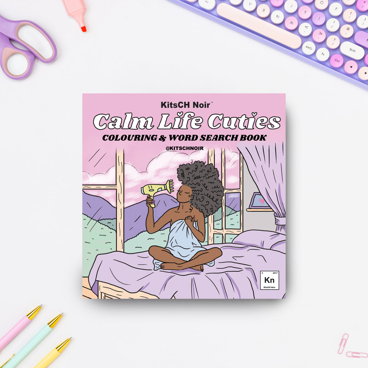 Black Girl Colouring & Word Search Book | Calm Life Cuties – KitsCH Noir
