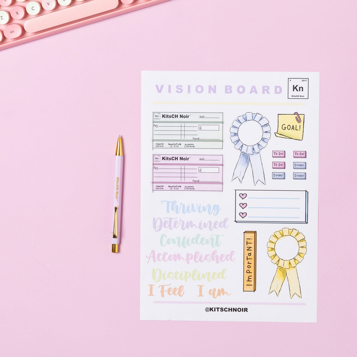 Vision Board Sticker Sheet – KitsCH Noir