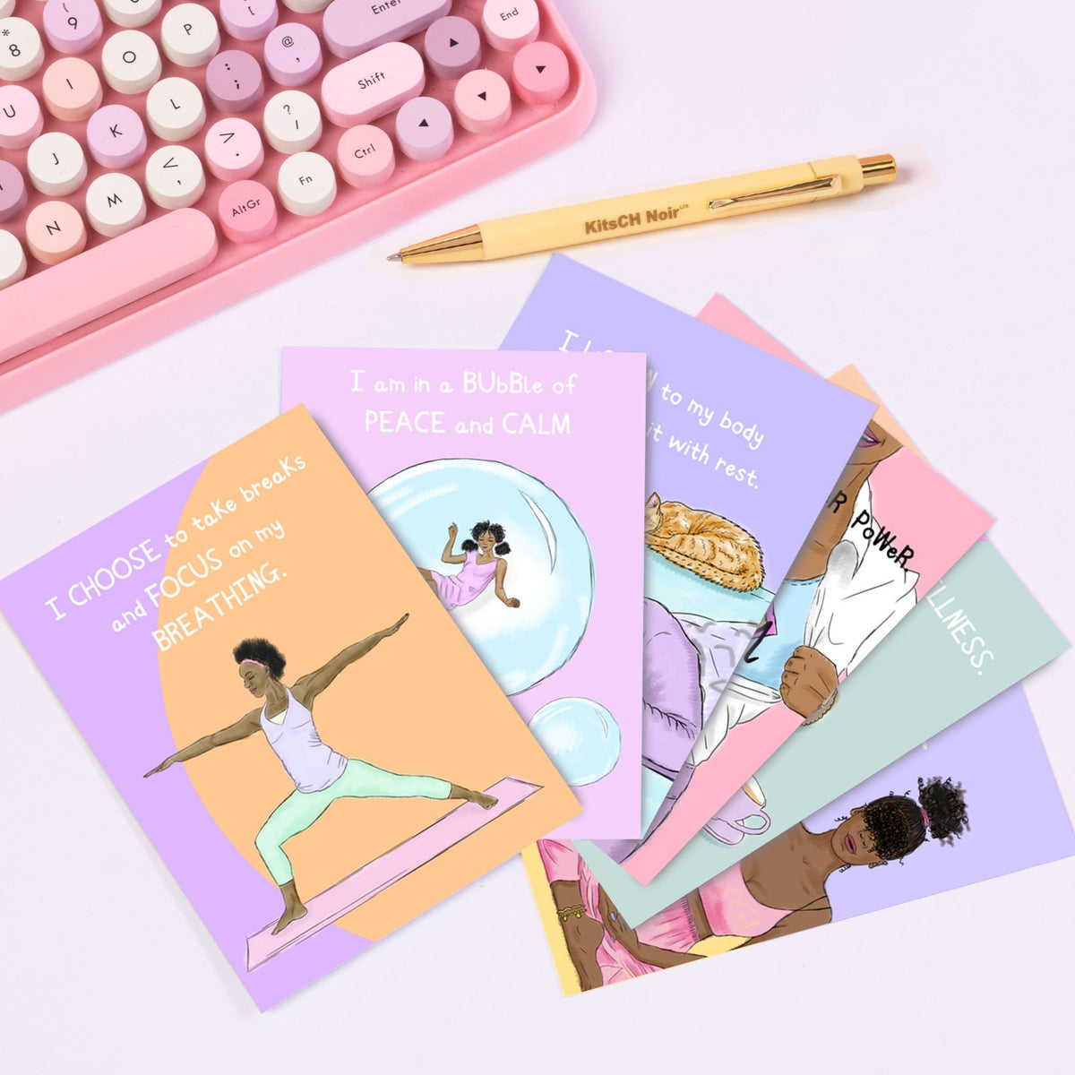 Rest Affirmations Cards Gift Set – KitsCH Noir